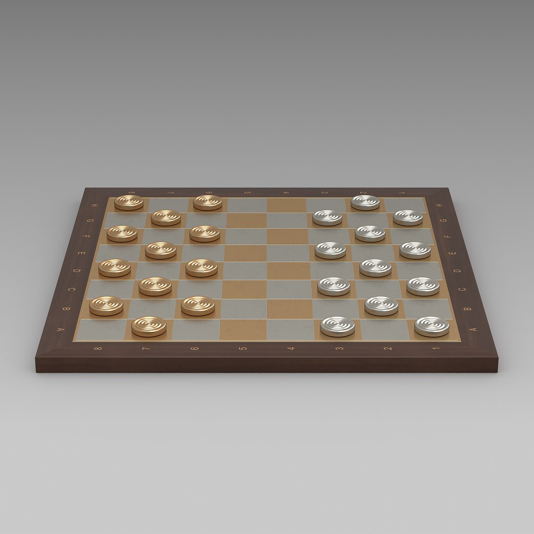 Metal Checkerboard Silver 3d Max