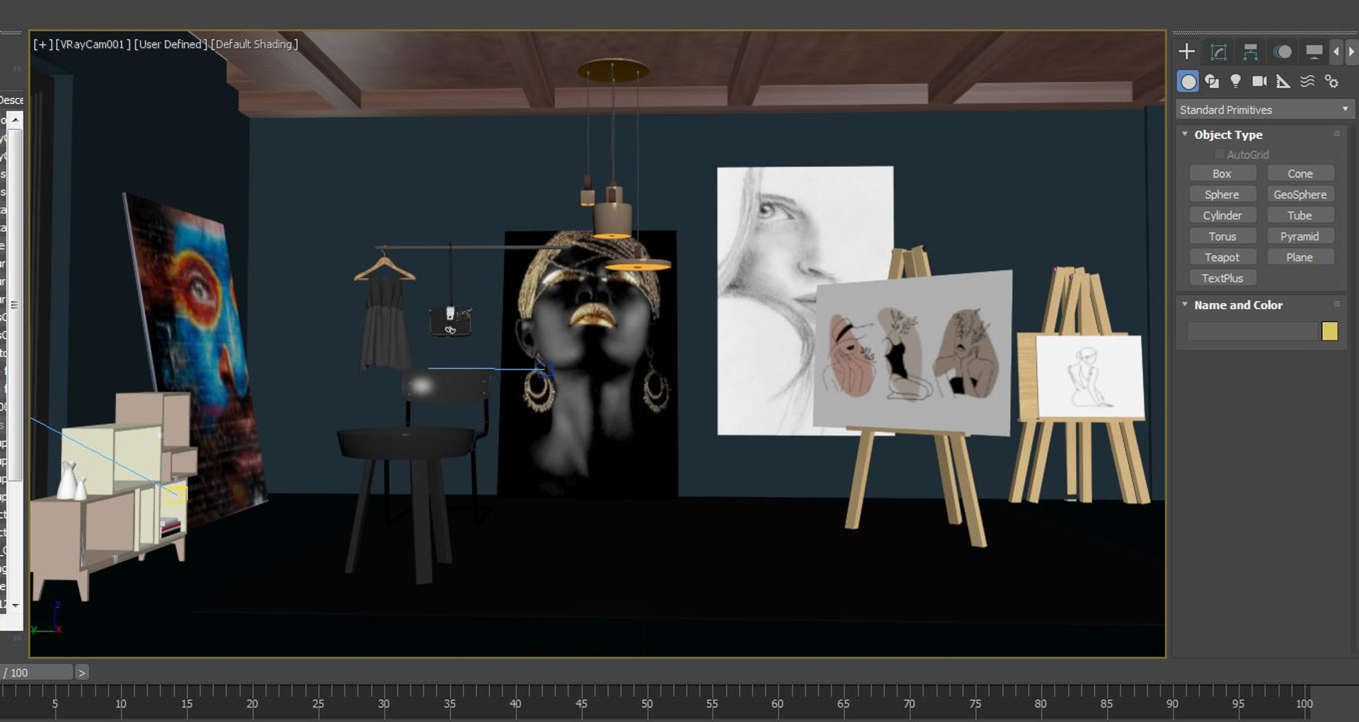 3D Art Room Interior 3d Model - TurboSquid 1730096