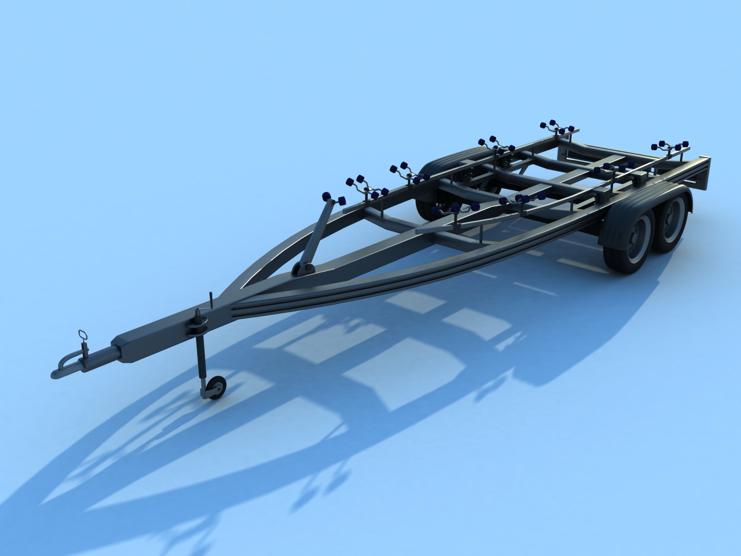 boat trailer 3d model