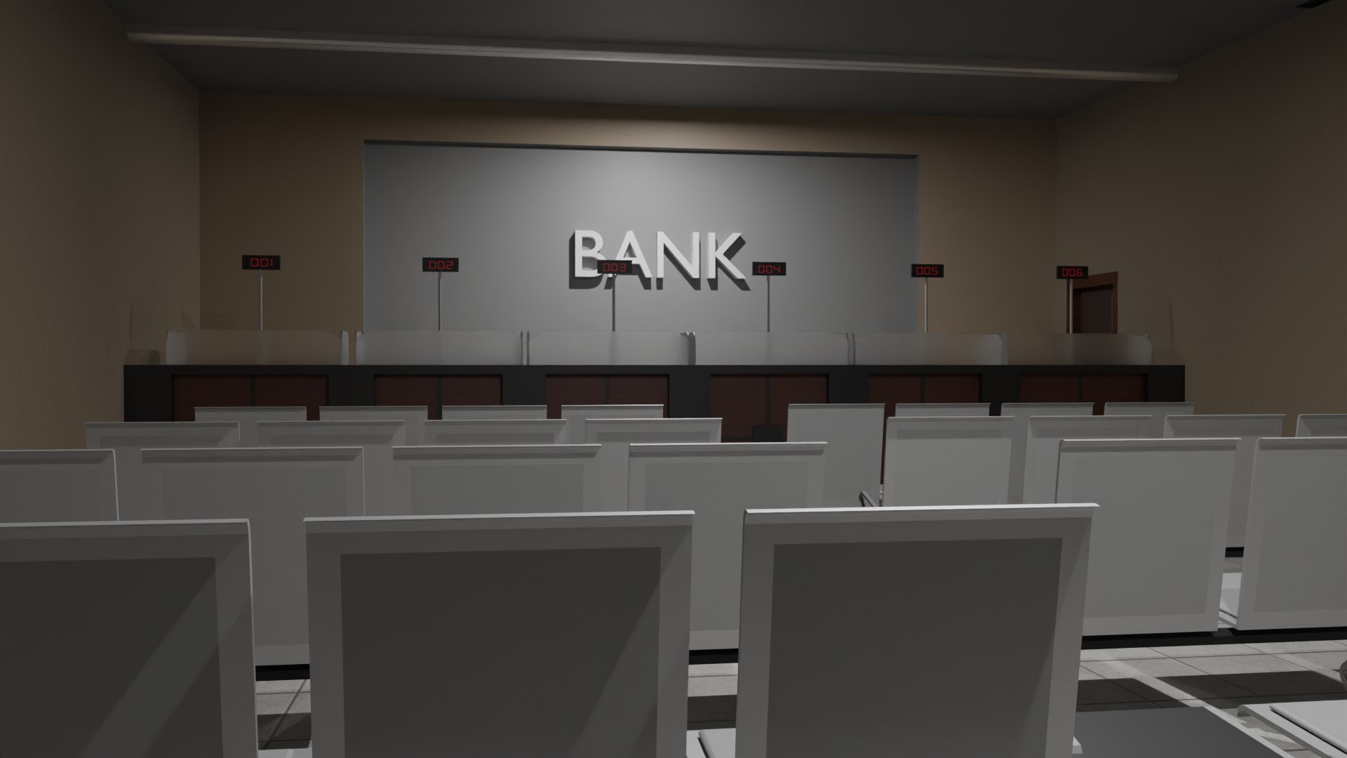 Bank Interior 3D Model - TurboSquid 1923595