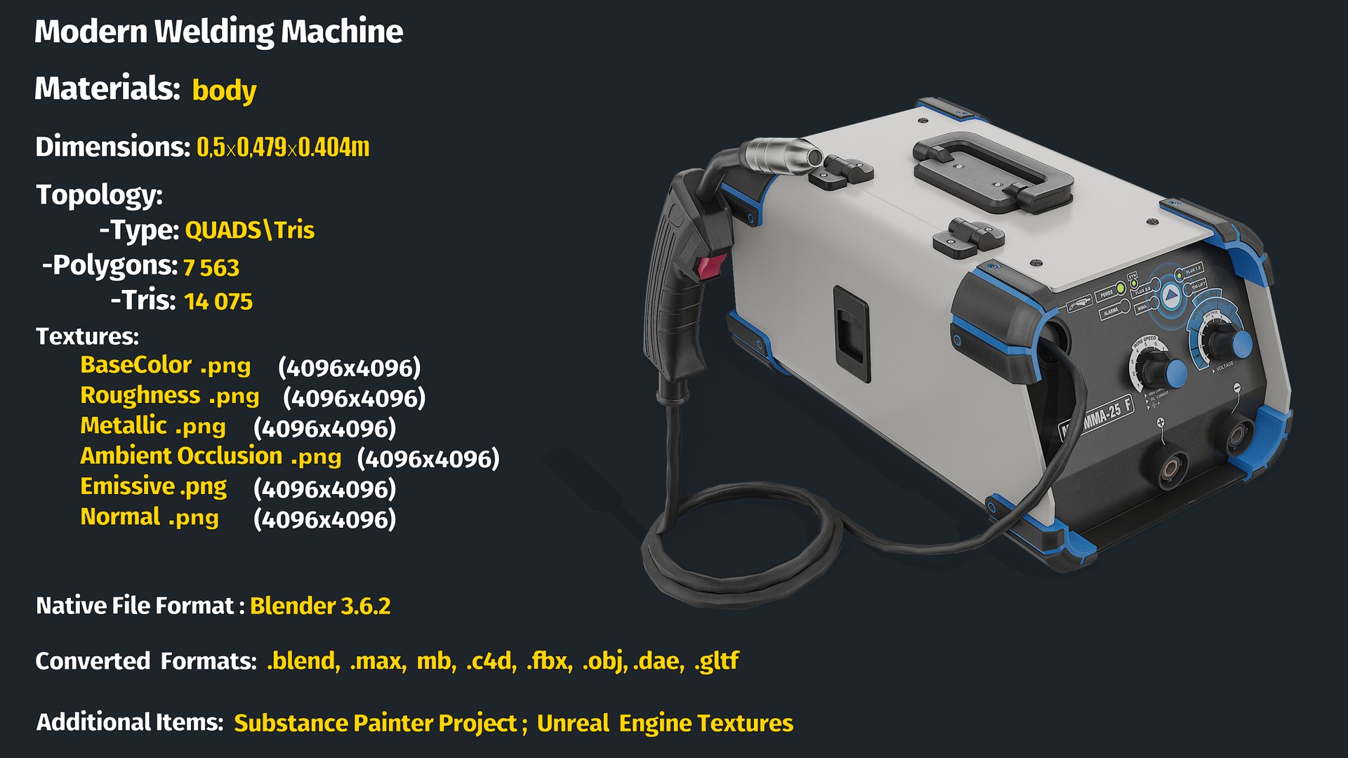 Modern Welding Machine 3D model - TurboSquid 2131288