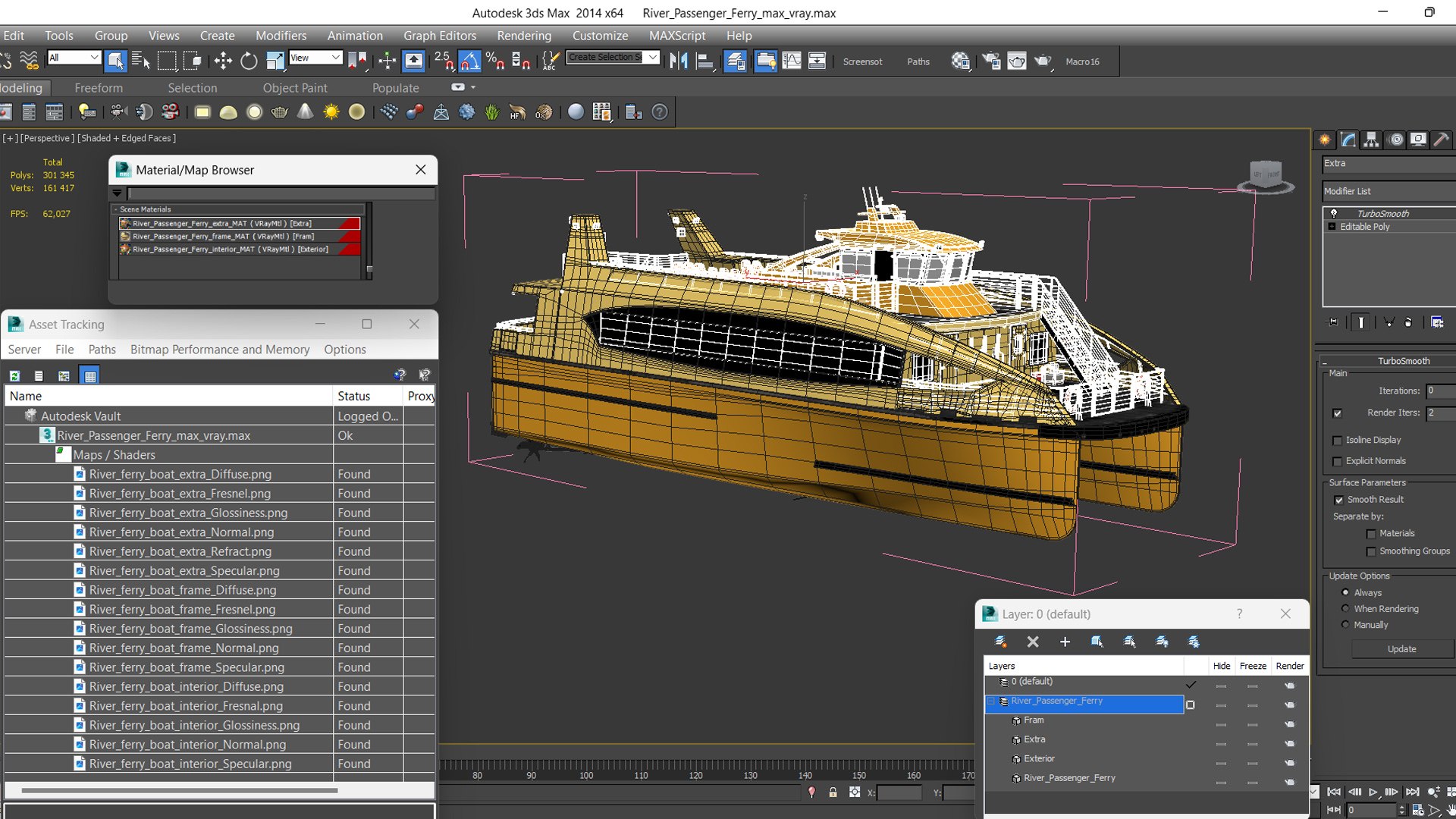 River Passenger Ferry 3D Model - TurboSquid 2259842