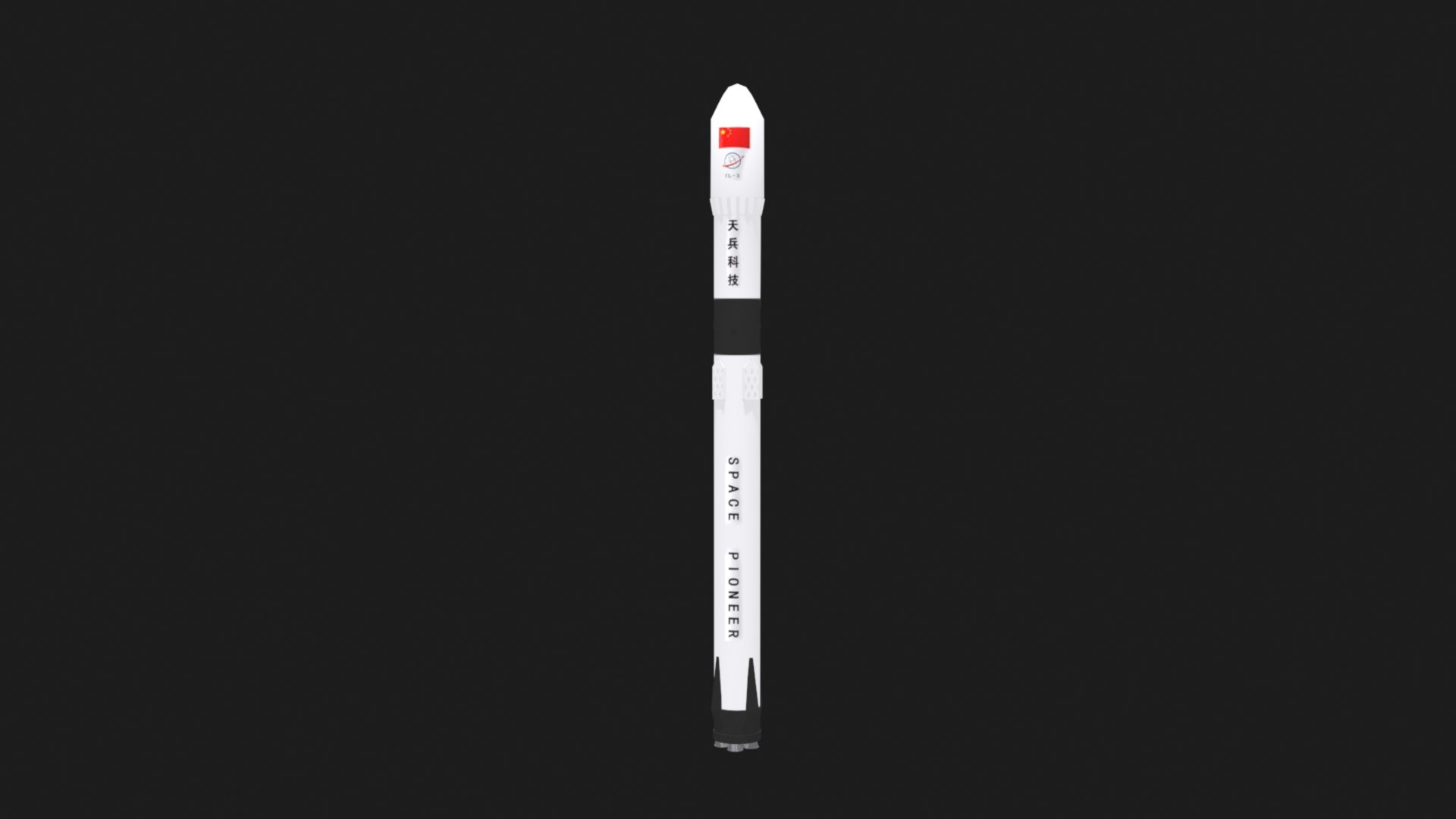 3D Model Chinese Tianlong3 Rocket With Inner - TurboSquid 2191111