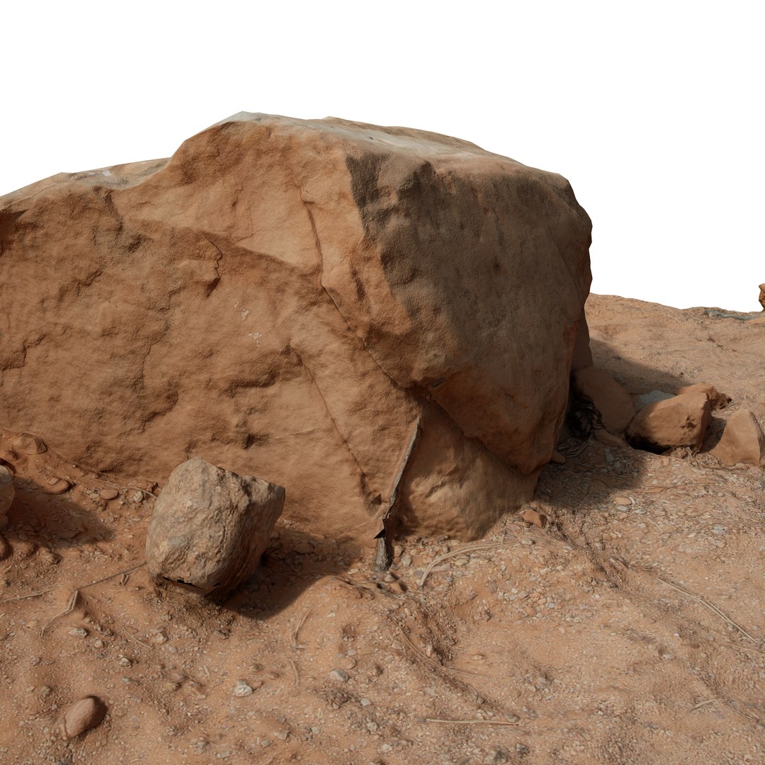 Photo Scanned Red Rock 3D Model - TurboSquid 1240574