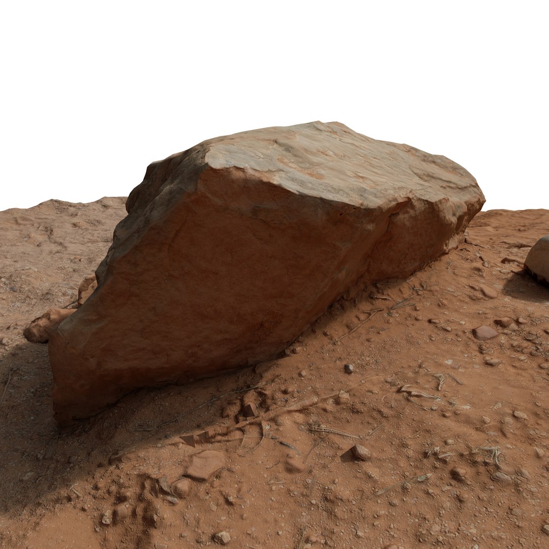 Photo Scanned Red Rock 3D Model - TurboSquid 1240574