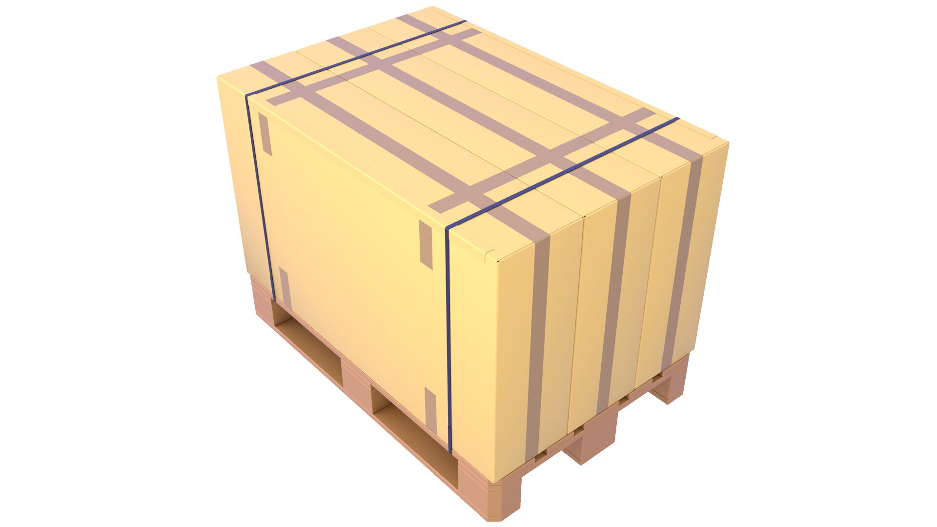 3D Pallet With Large Cardboard Boxes 4 Model - TurboSquid 2003175