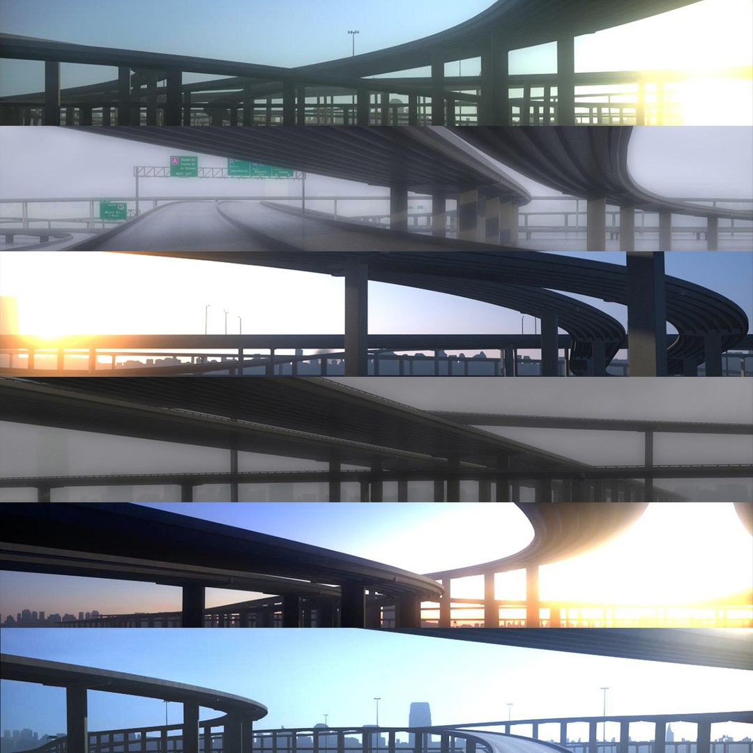 Freeway Collection 3D Model - TurboSquid 1916088