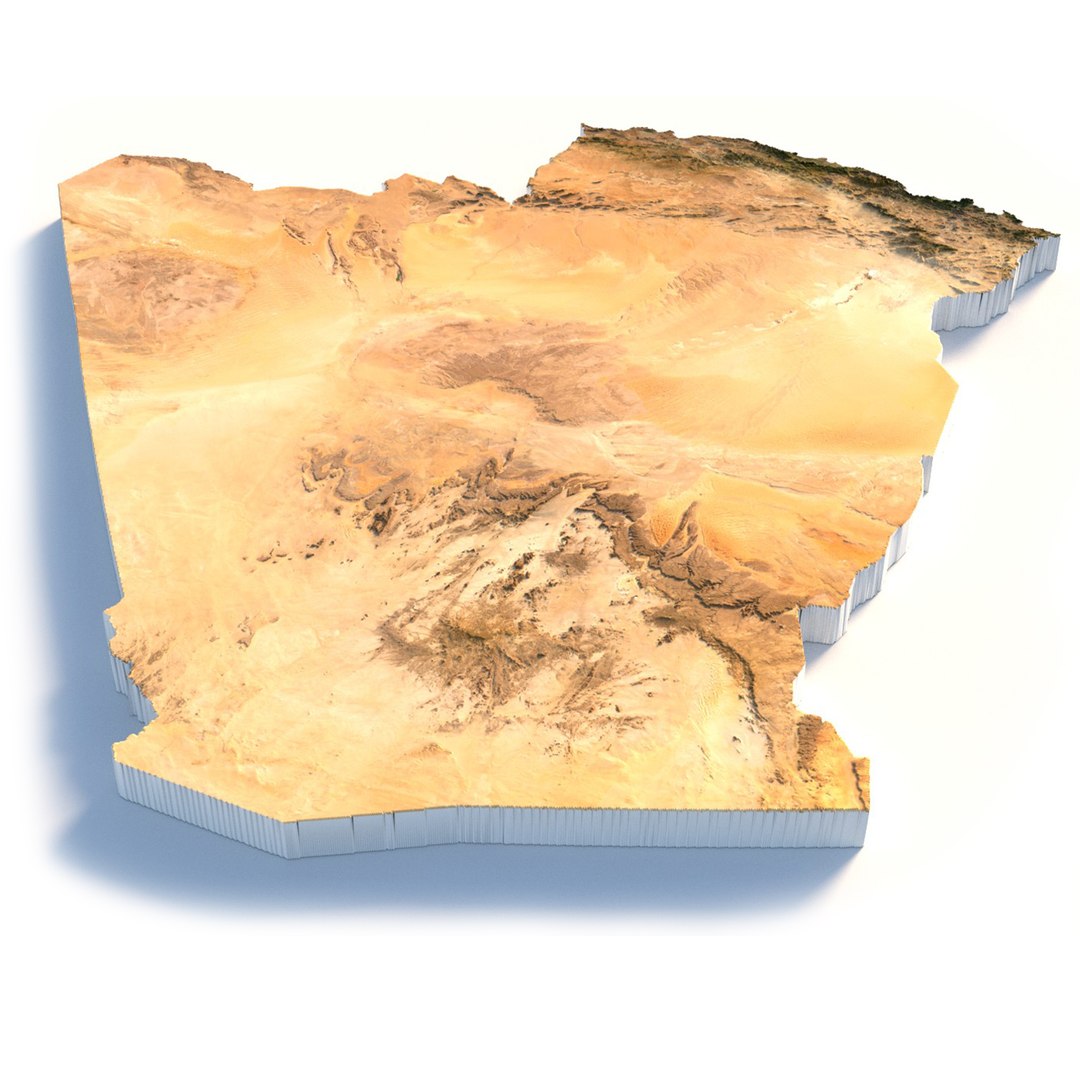 Algeria Terrain Map 3D - TurboSquid 2335405