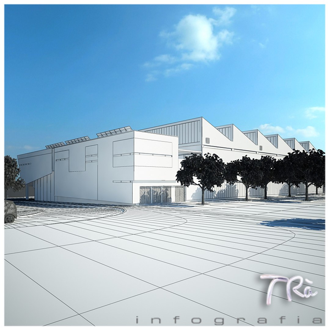 sports complex 3d model