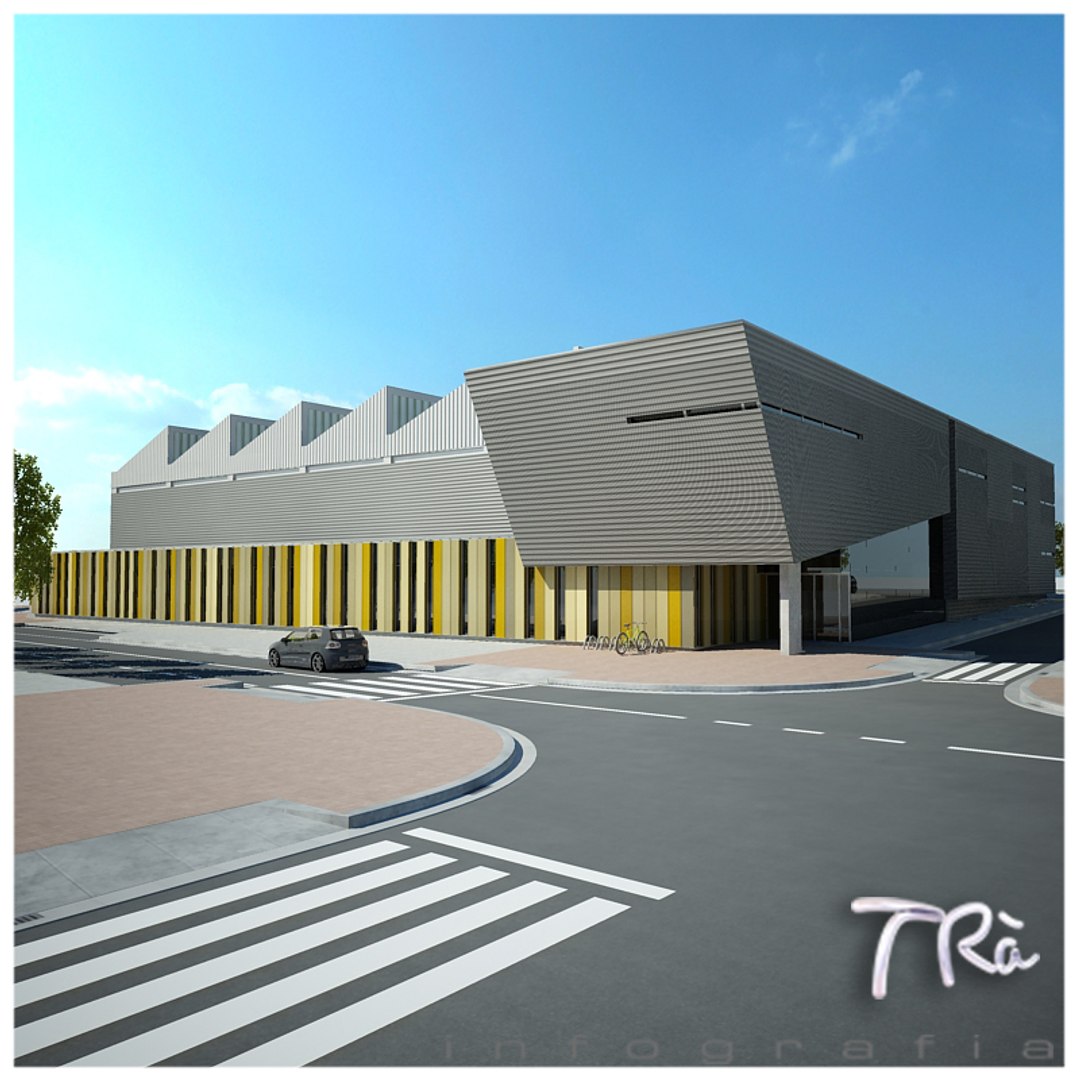 sports complex 3d model