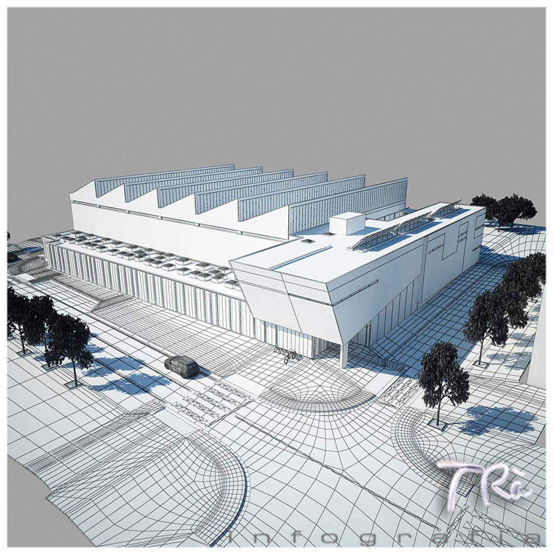 sports complex 3d model