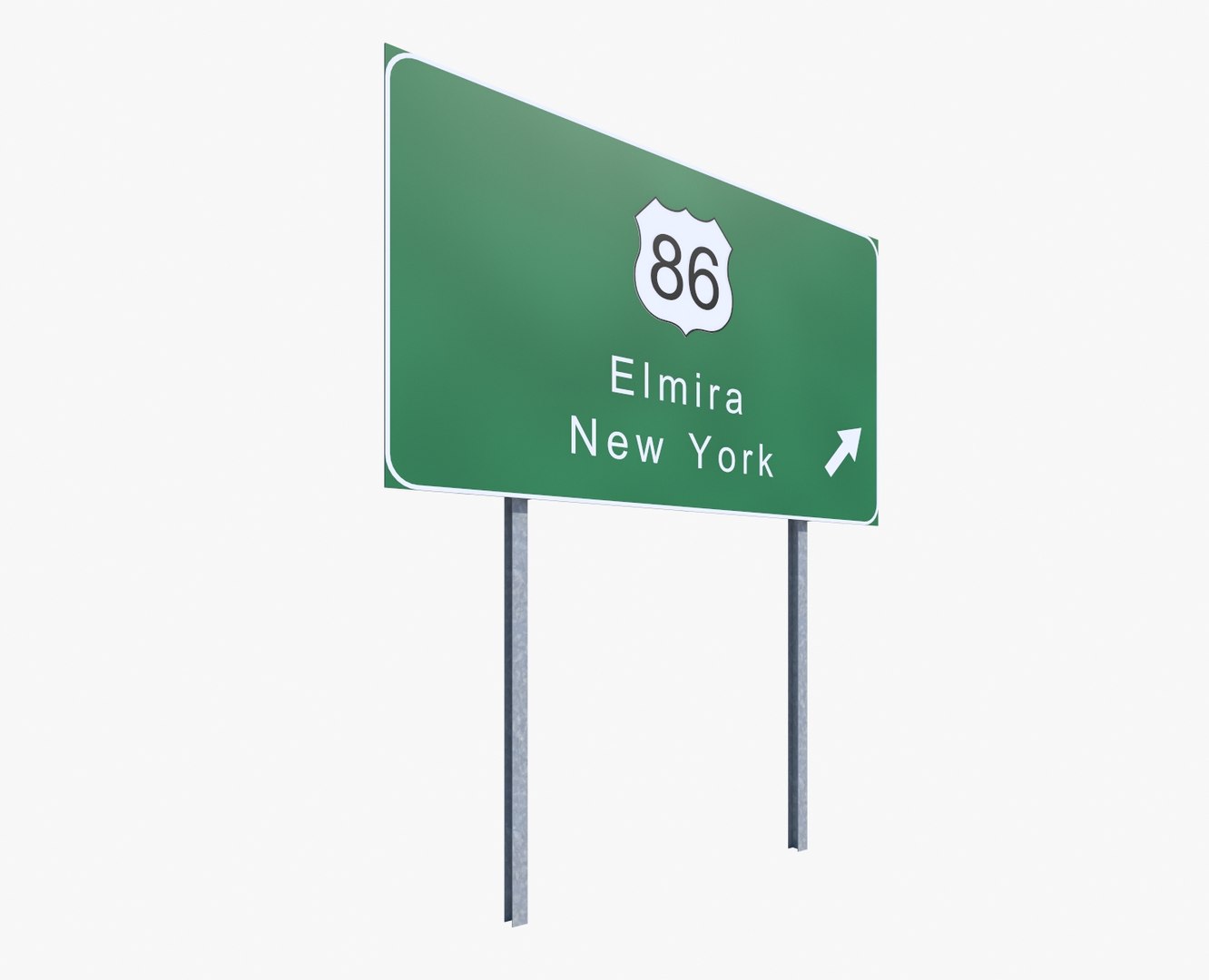 3d model highway sign