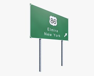 highway signs 3d model