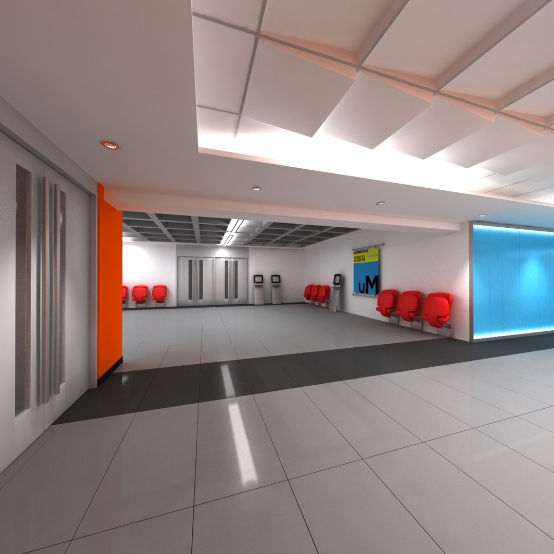 3dsmax Auditorium Entry Hall