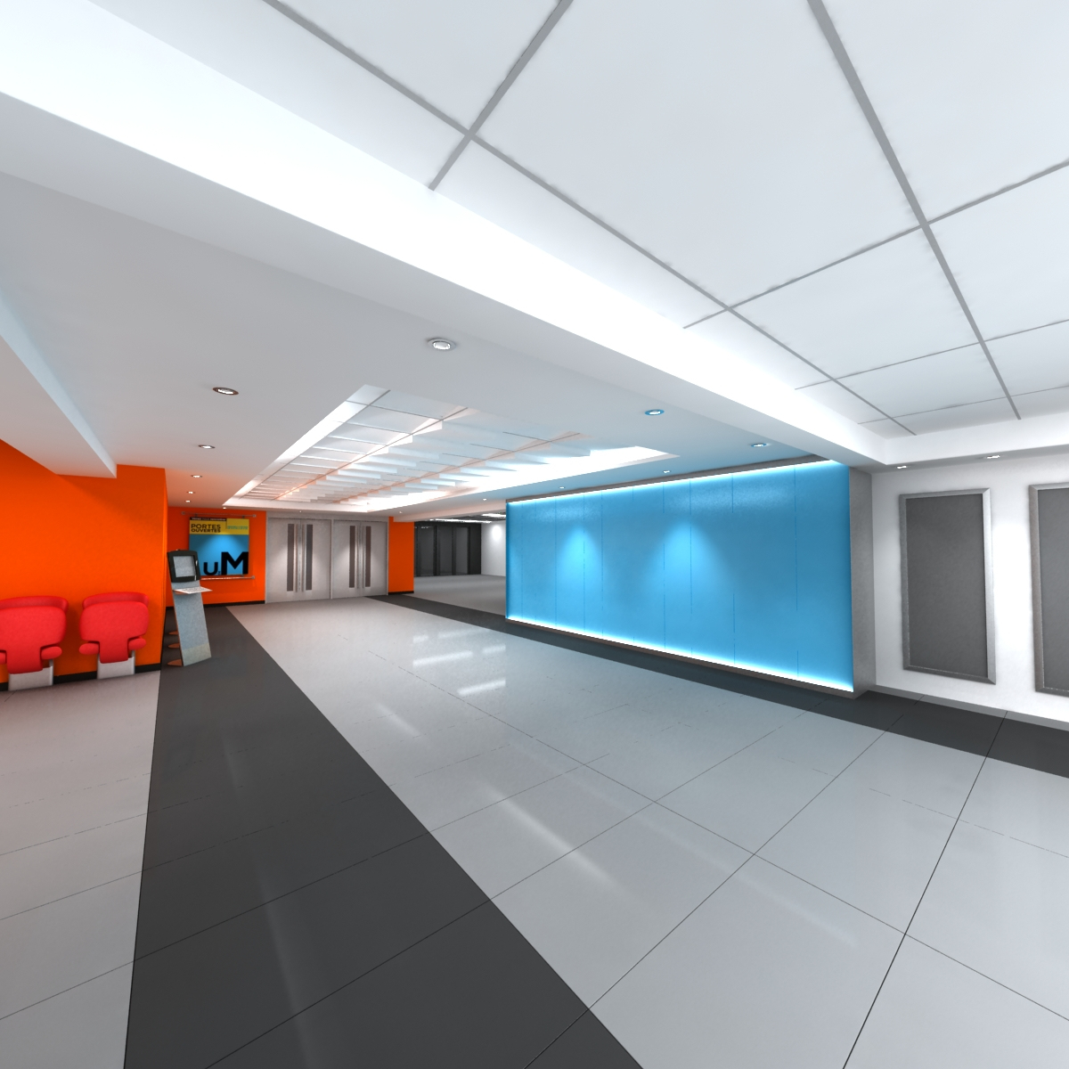 3dsmax auditorium entry hall