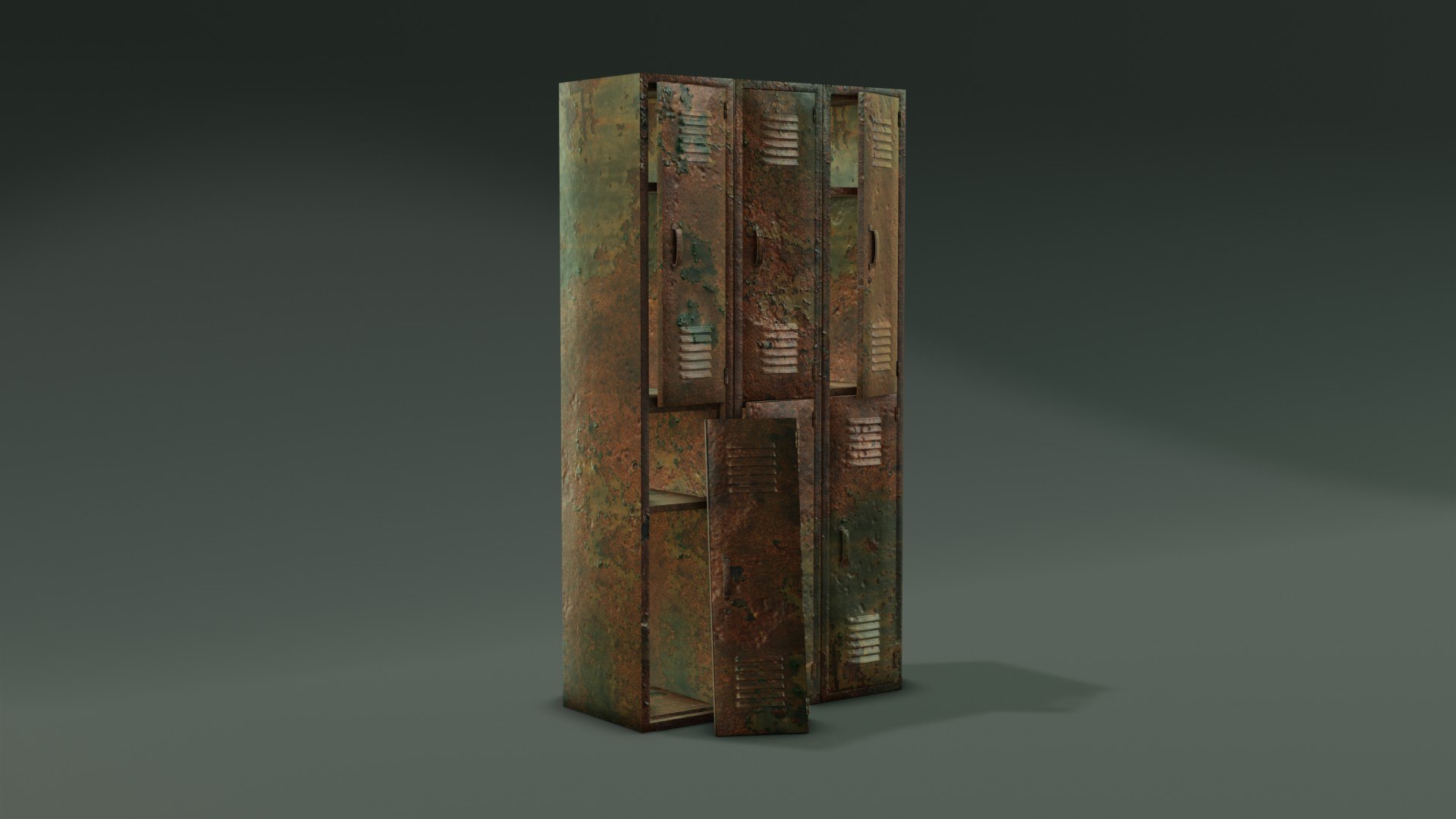 3D Rusty Broken Locker - TurboSquid 1958160