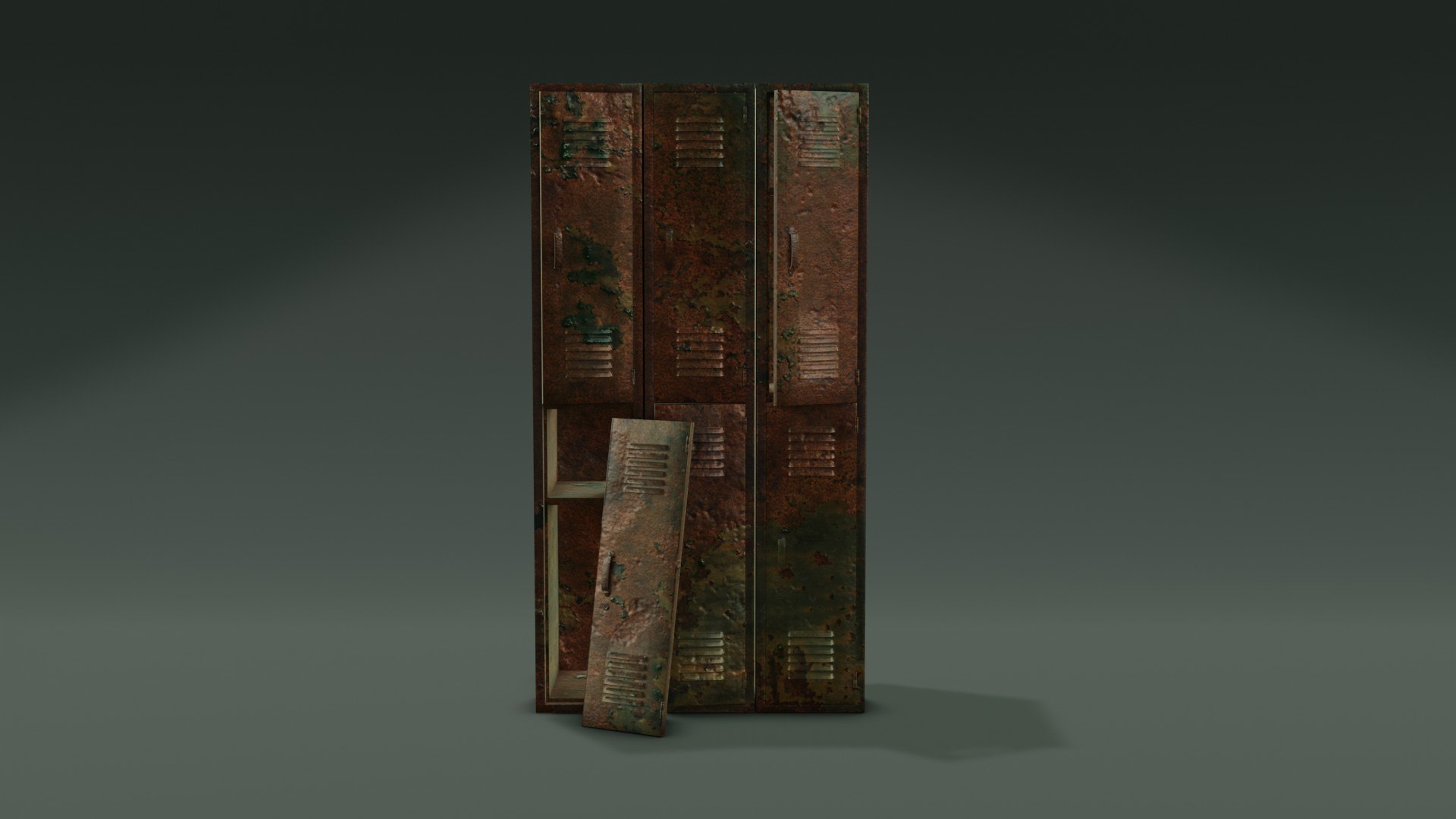 3D Rusty Broken Locker - TurboSquid 1958160