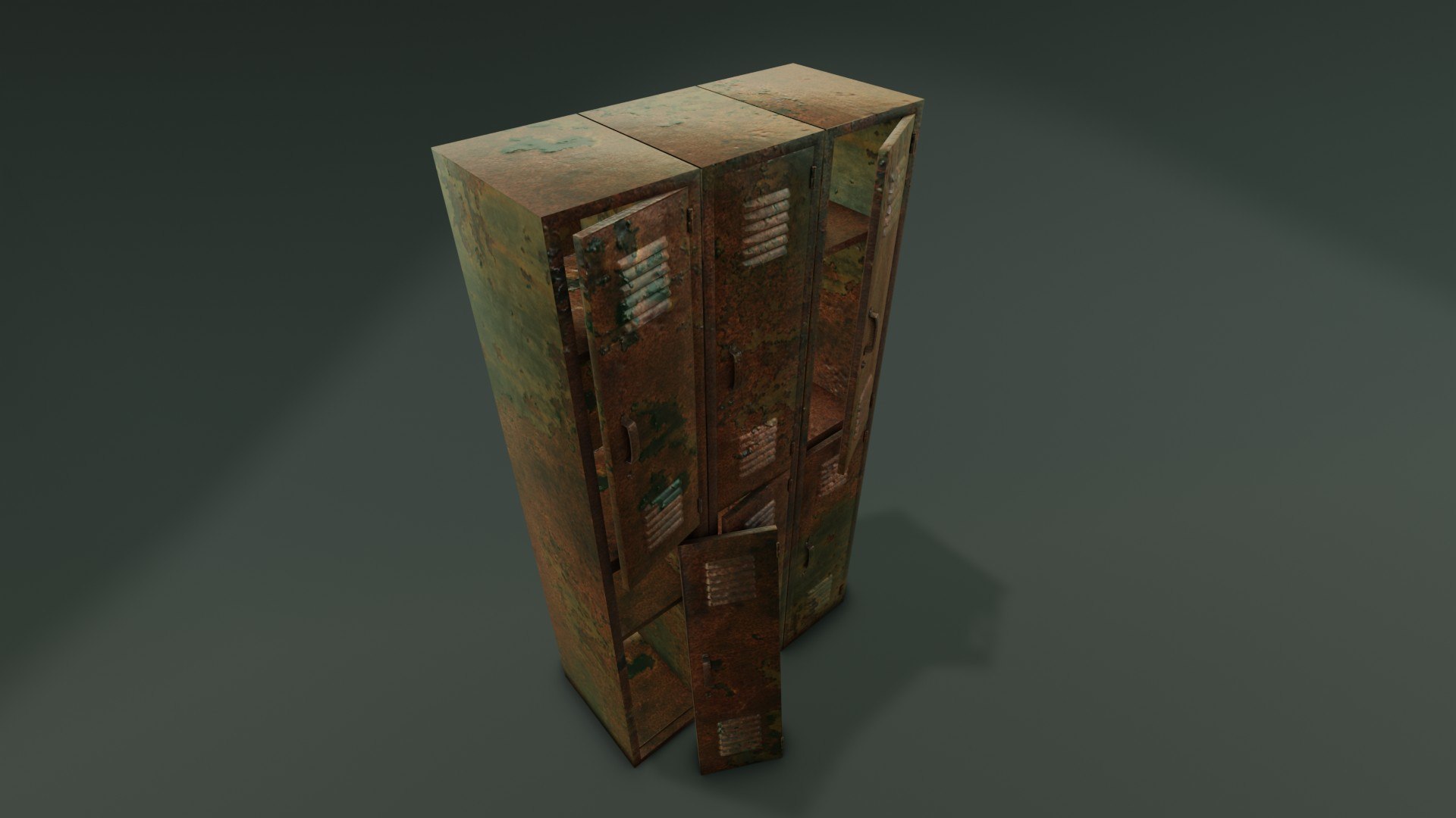 3D Rusty Broken Locker - TurboSquid 1958160