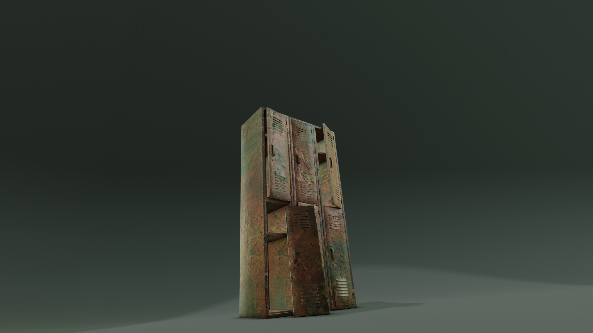 3D Rusty Broken Locker - TurboSquid 1958160