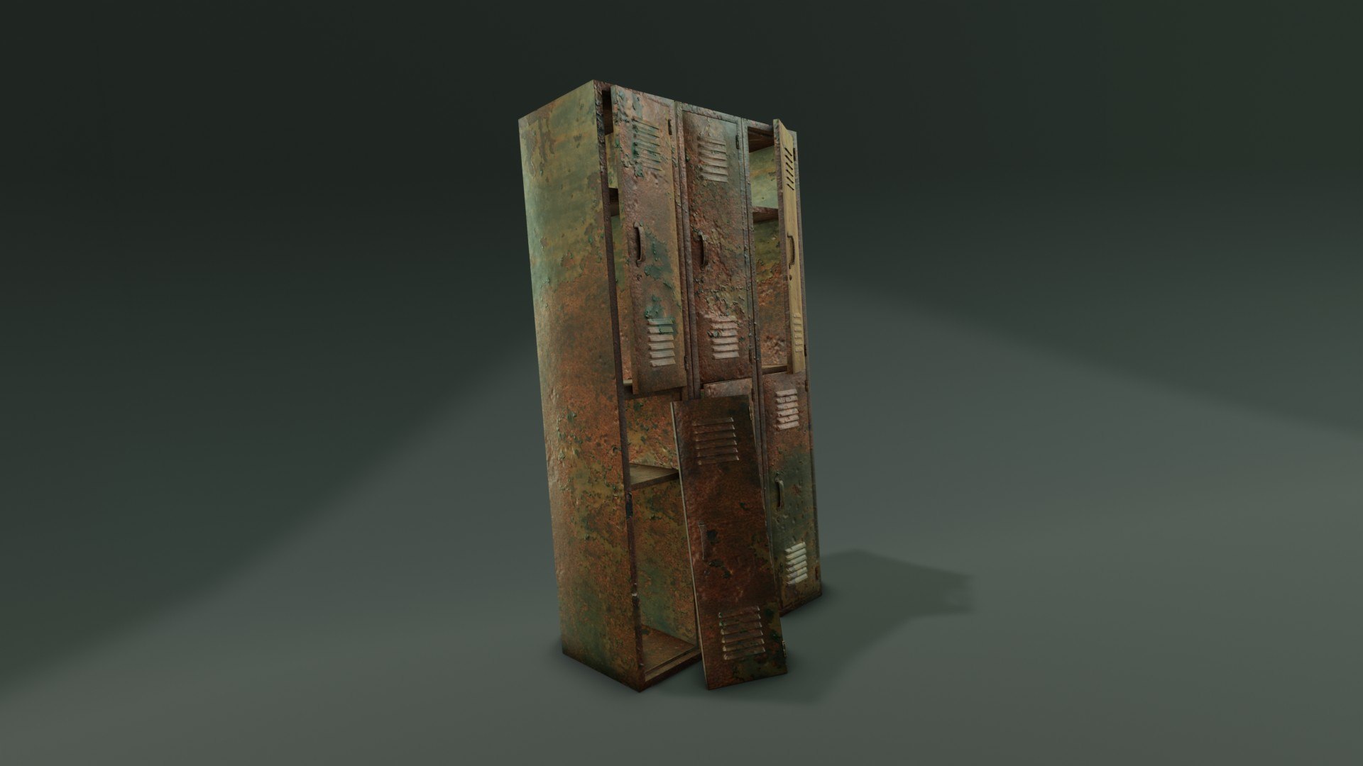 3D Rusty Broken Locker - TurboSquid 1958160