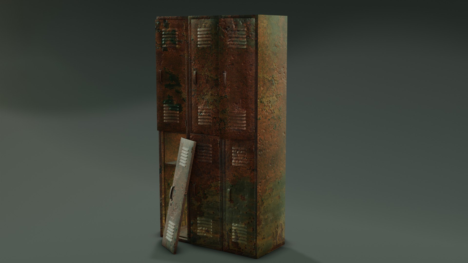 3D Rusty Broken Locker - TurboSquid 1958160