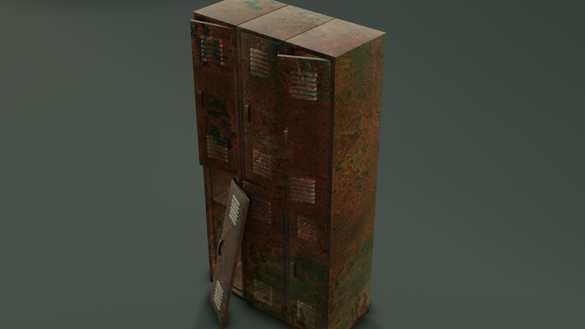 3D Rusty Broken Locker - TurboSquid 1958160