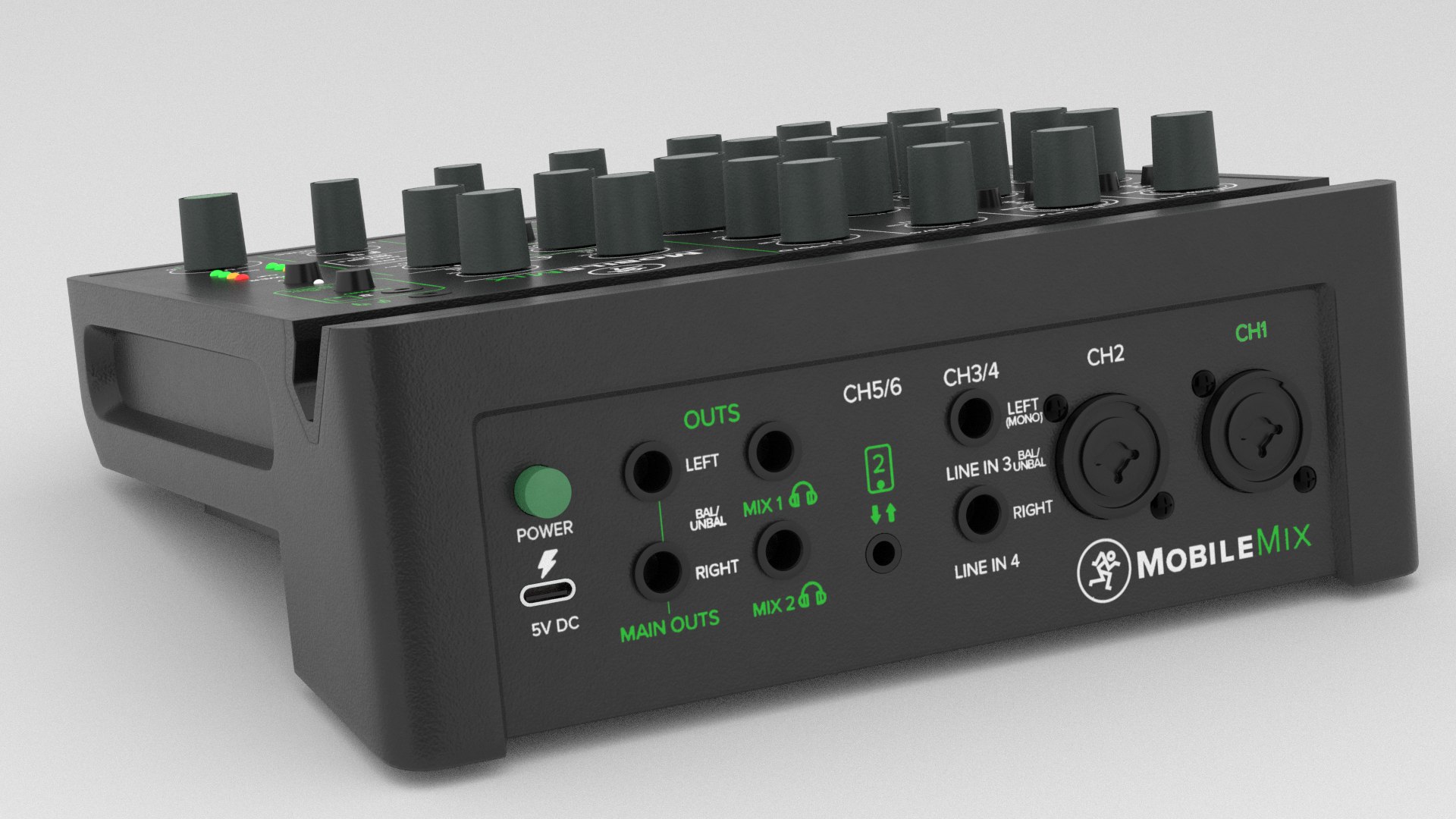 Mackie MobileMix USB-powerable Audio Mixer 3D Model - TurboSquid 2190577