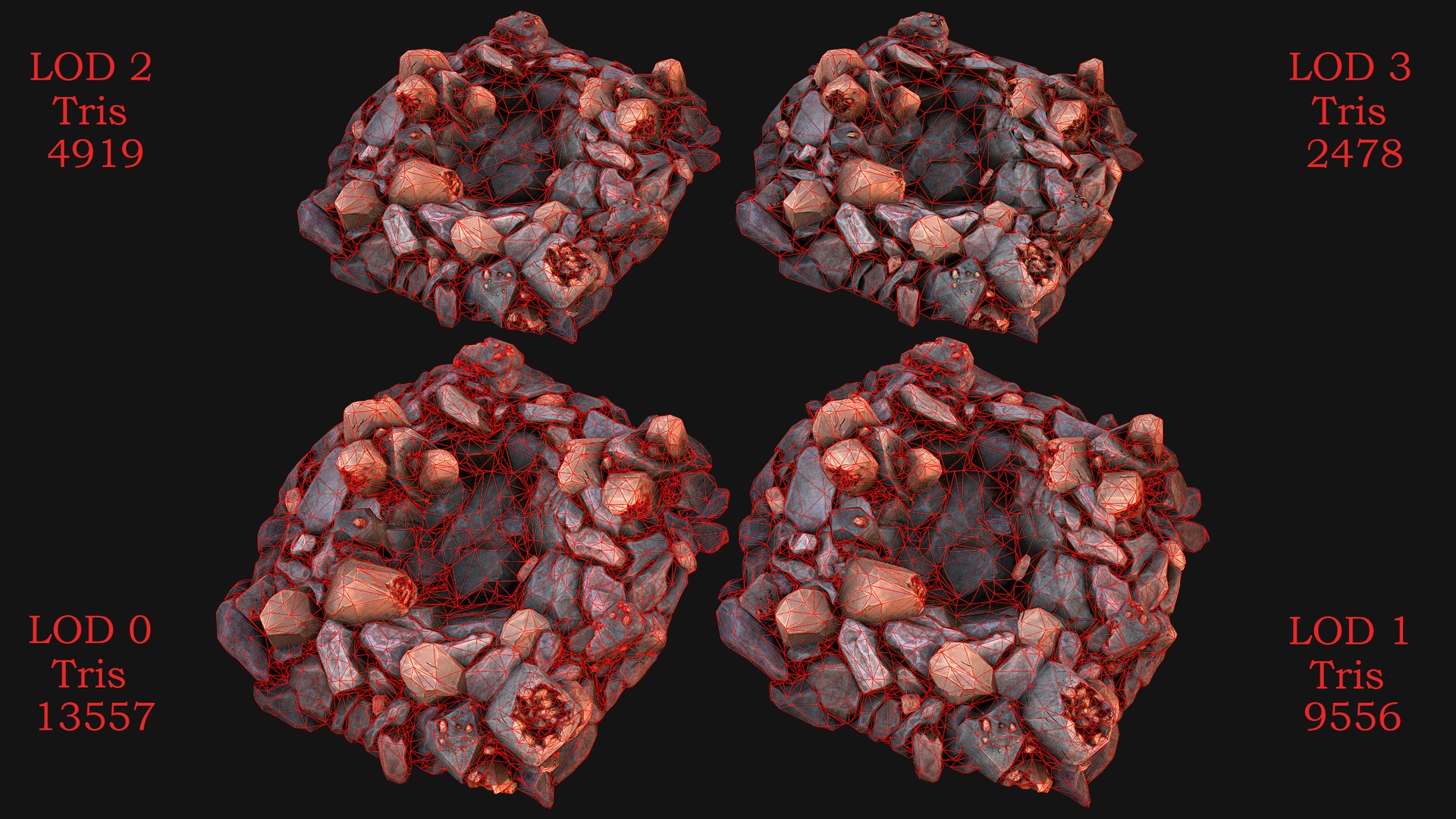 Copper Ore Deposits Rocks In Cave 3D Model - TurboSquid 2302012