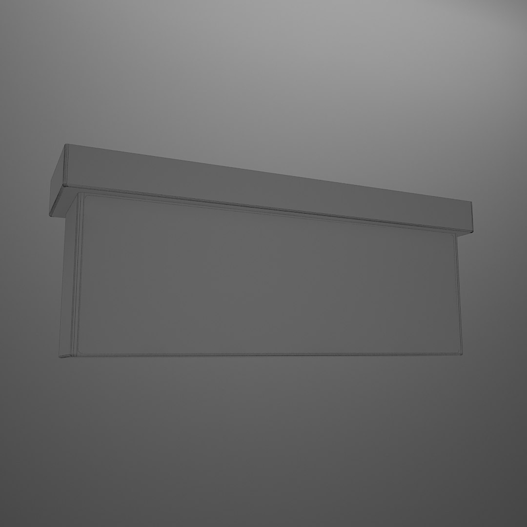 Emergency Exit Sign Light 3d Model