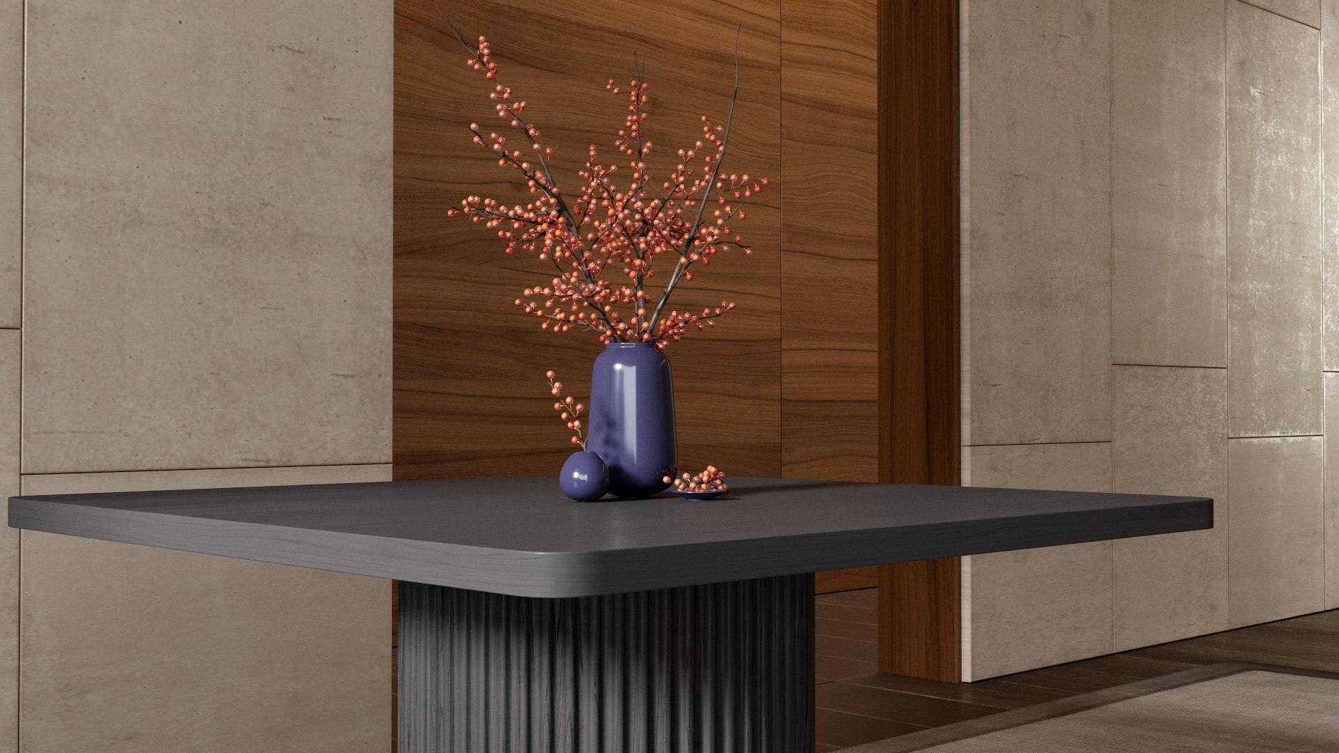 3D Square Dinner Table Model - TurboSquid 1818003