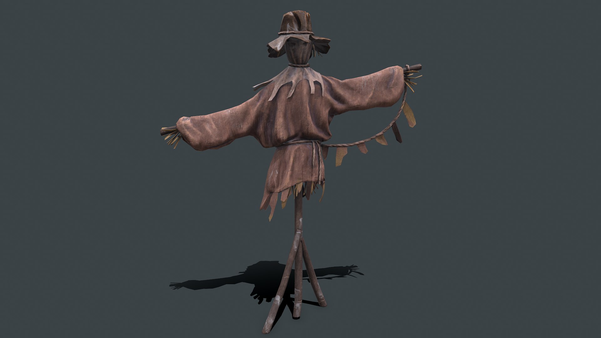 3D Model Scarecrow Low-poly PBR - TurboSquid 2105958