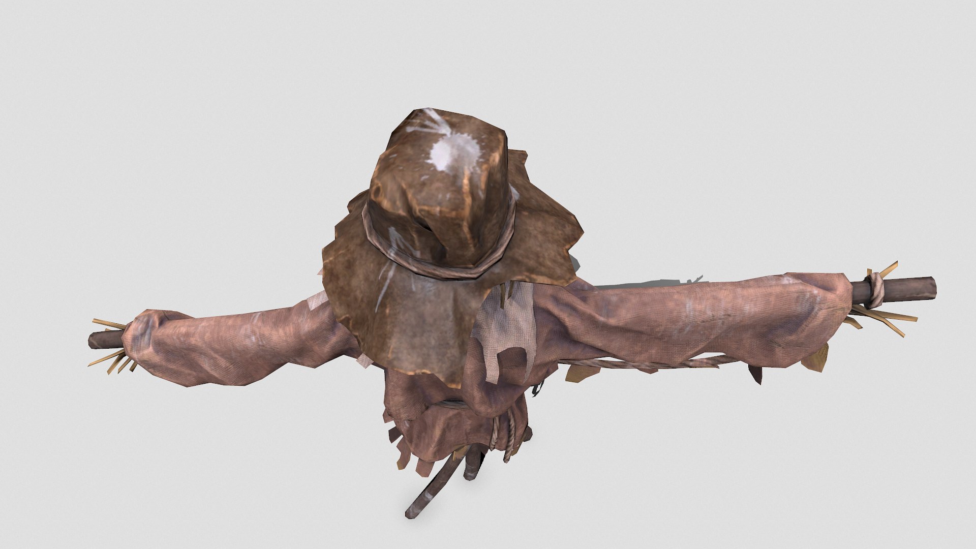 3D Model Scarecrow Low-poly PBR - TurboSquid 2105958