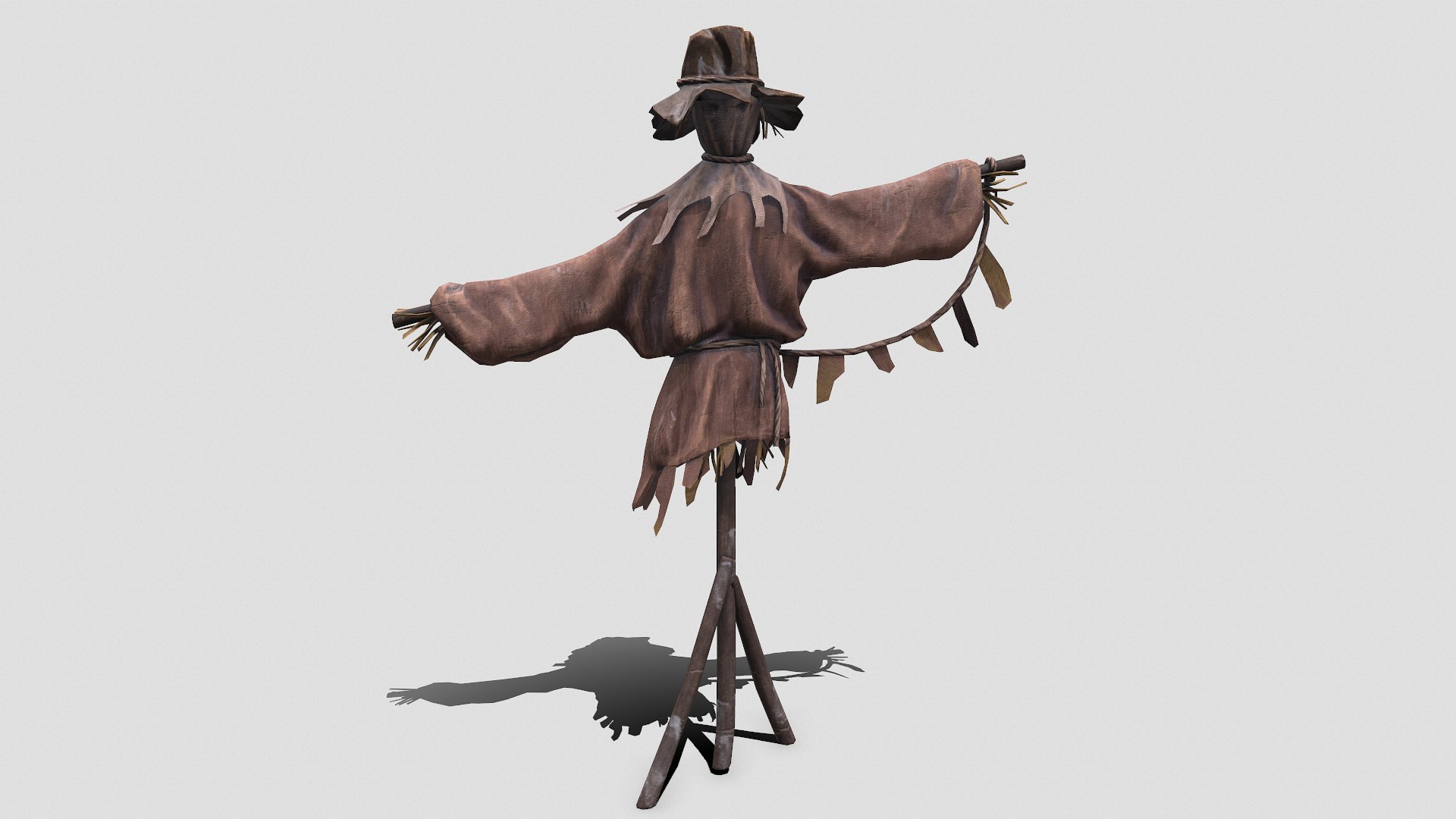 3D Model Scarecrow Low-poly PBR - TurboSquid 2105958