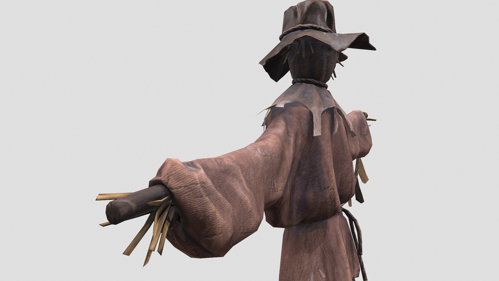 3D Model Scarecrow Low-poly PBR - TurboSquid 2105958
