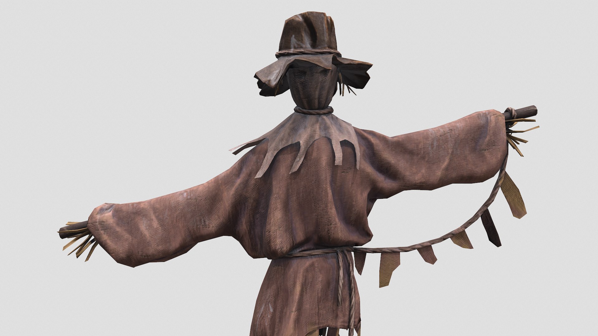 3D Model Scarecrow Low-poly PBR - TurboSquid 2105958