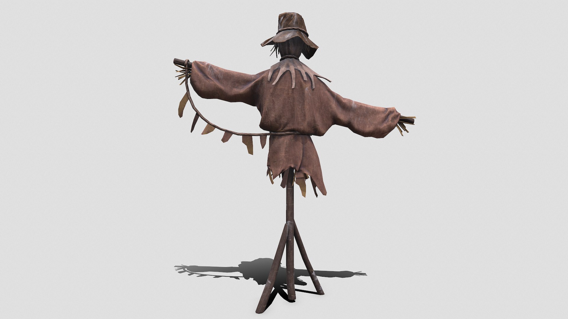 3D Model Scarecrow Low-poly PBR - TurboSquid 2105958