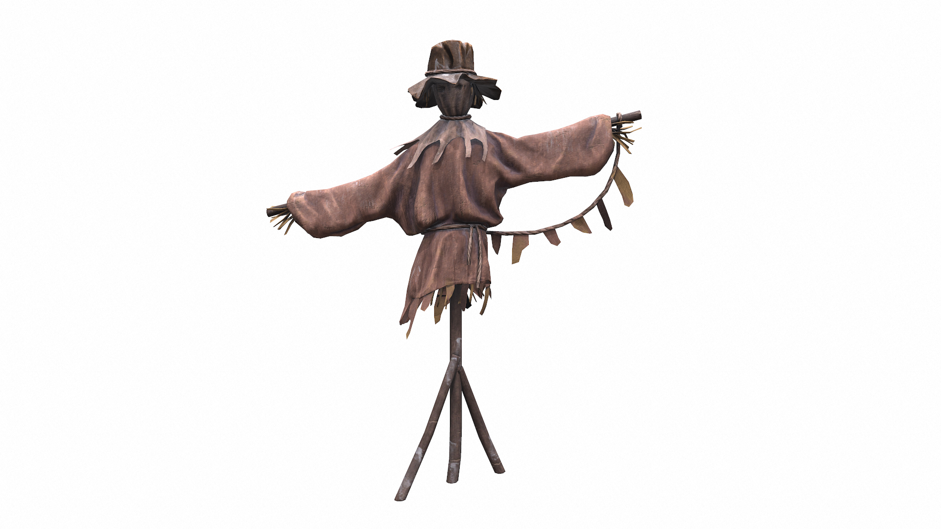 3D Model Scarecrow Low-poly PBR - TurboSquid 2105958