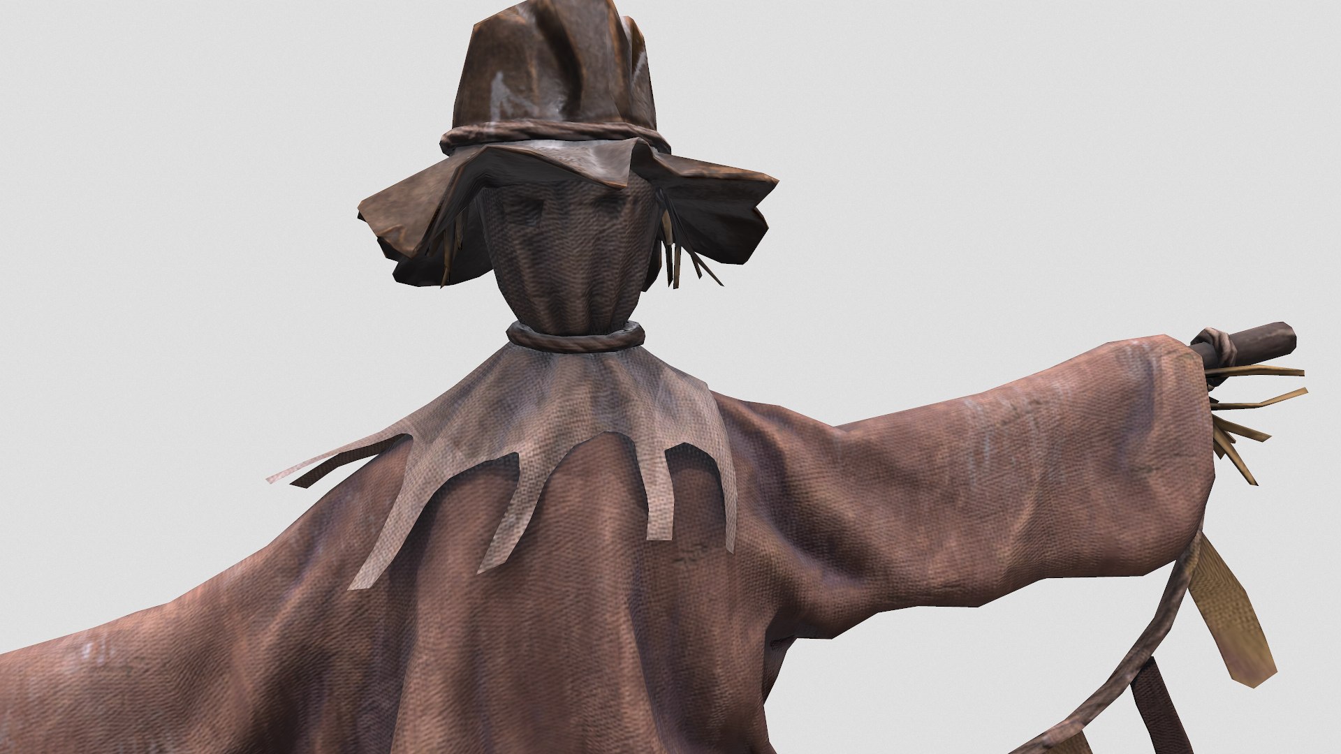 3D Model Scarecrow Low-poly PBR - TurboSquid 2105958