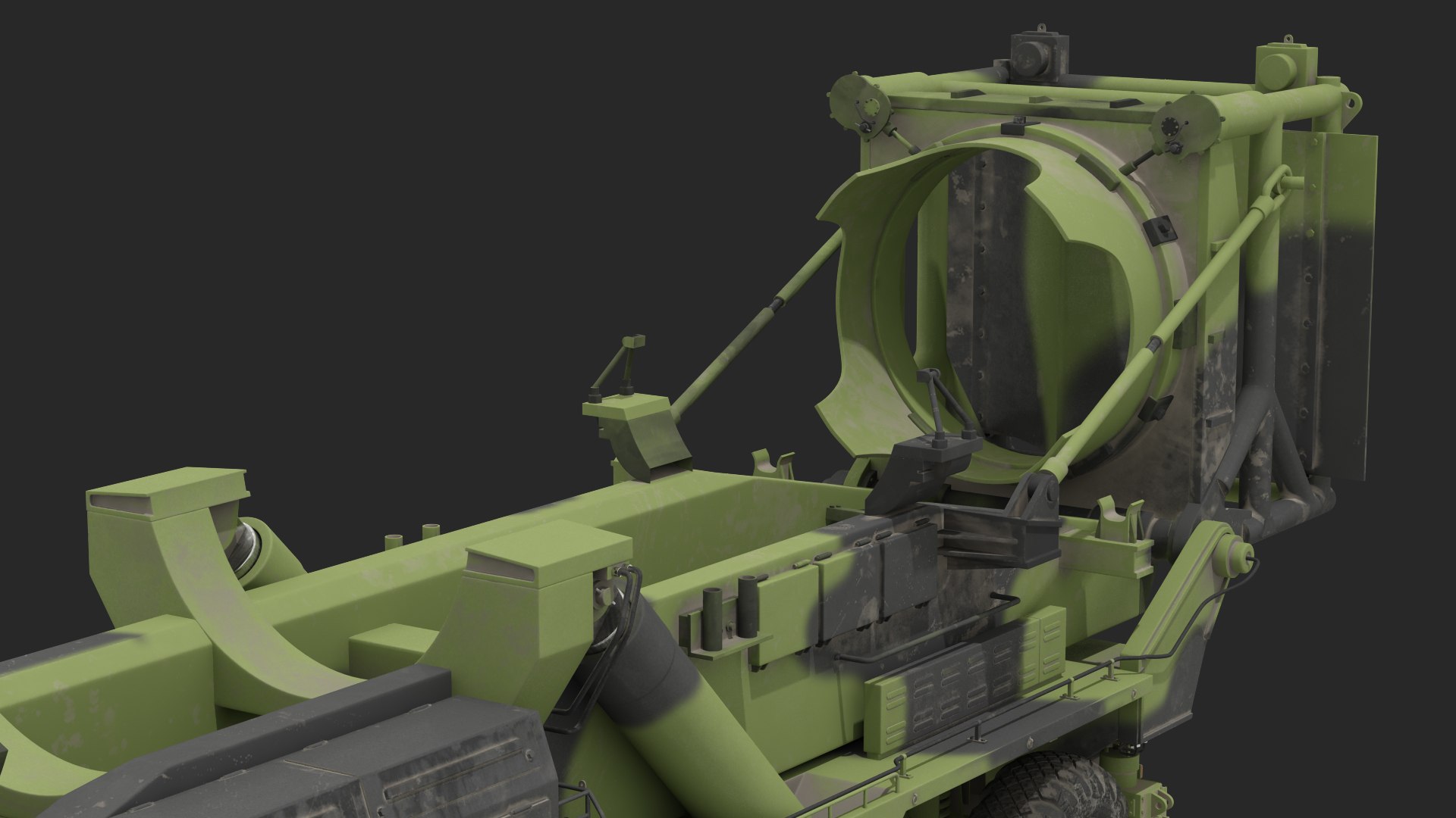 3D 9 axle transporter erector model - TurboSquid 1524354