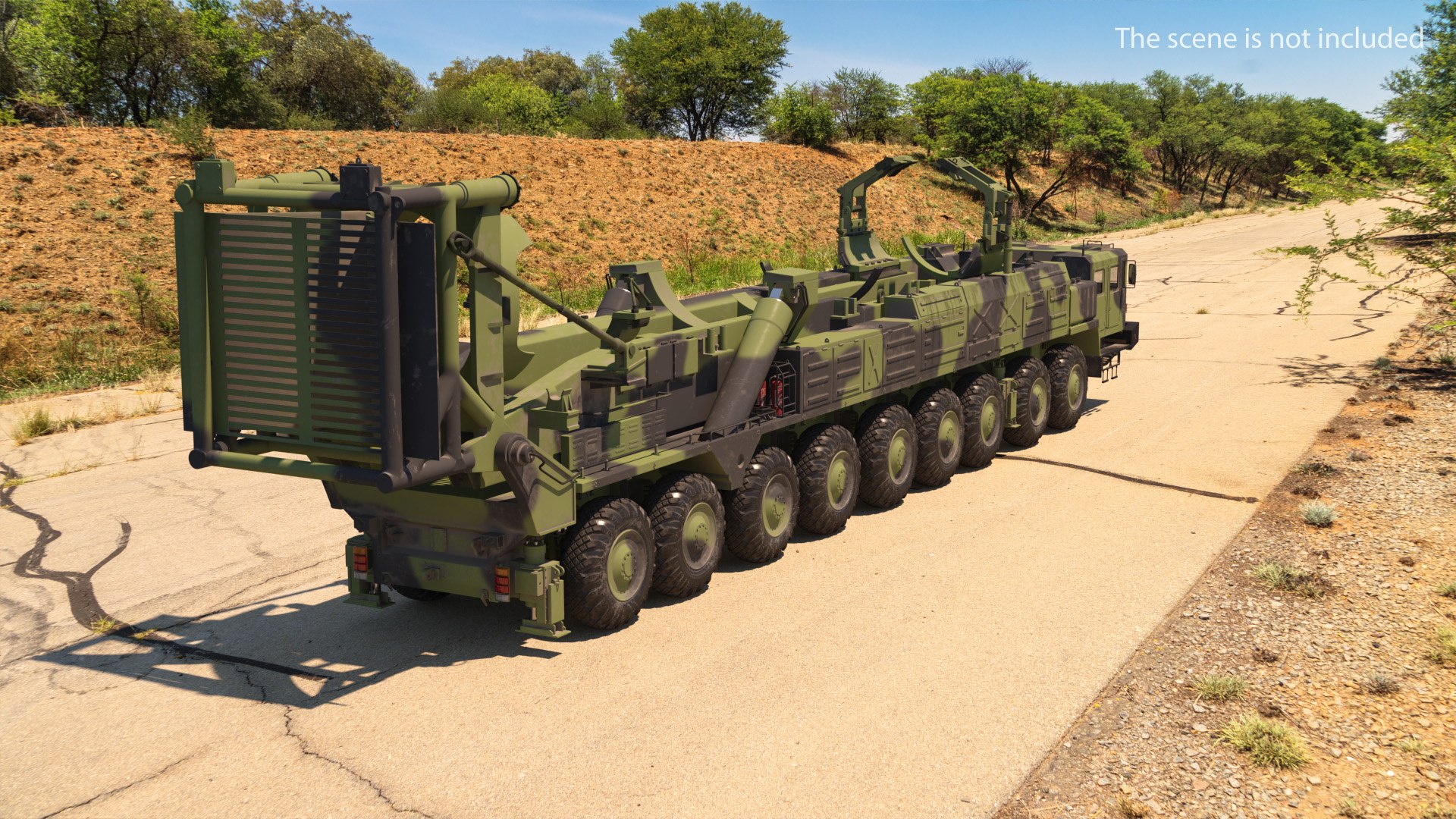 3D 9 axle transporter erector model - TurboSquid 1524354