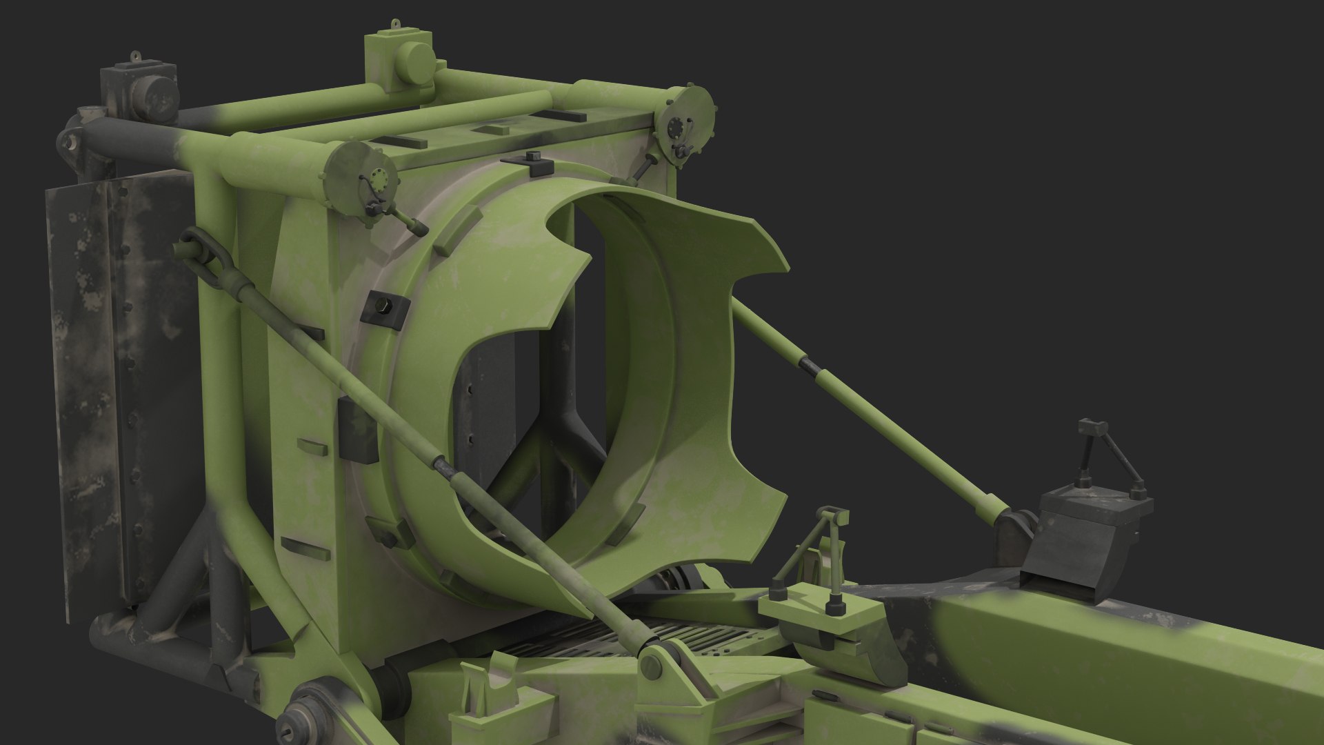 3D 9 axle transporter erector model - TurboSquid 1524354