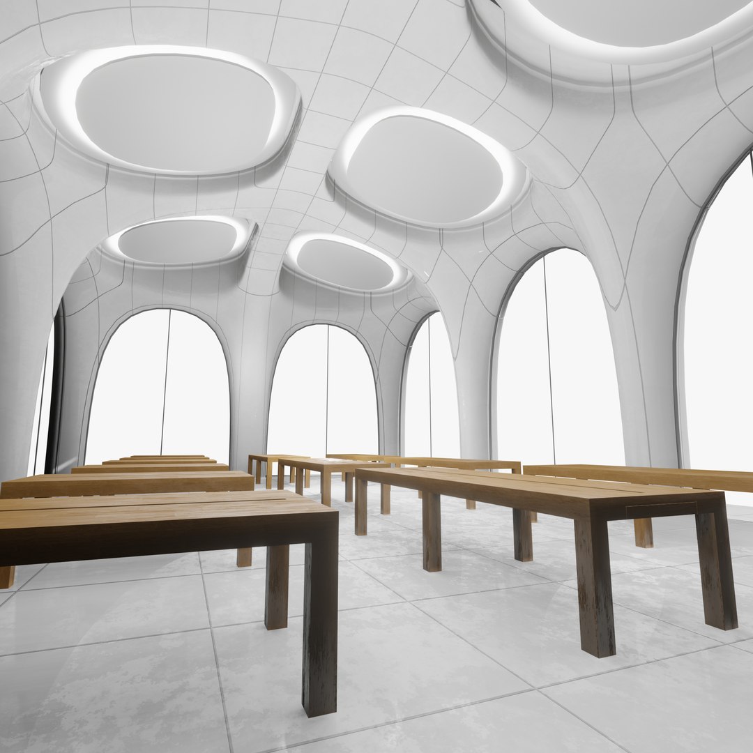 3D Modern Stylish Transparent Store Building - TurboSquid 1818851