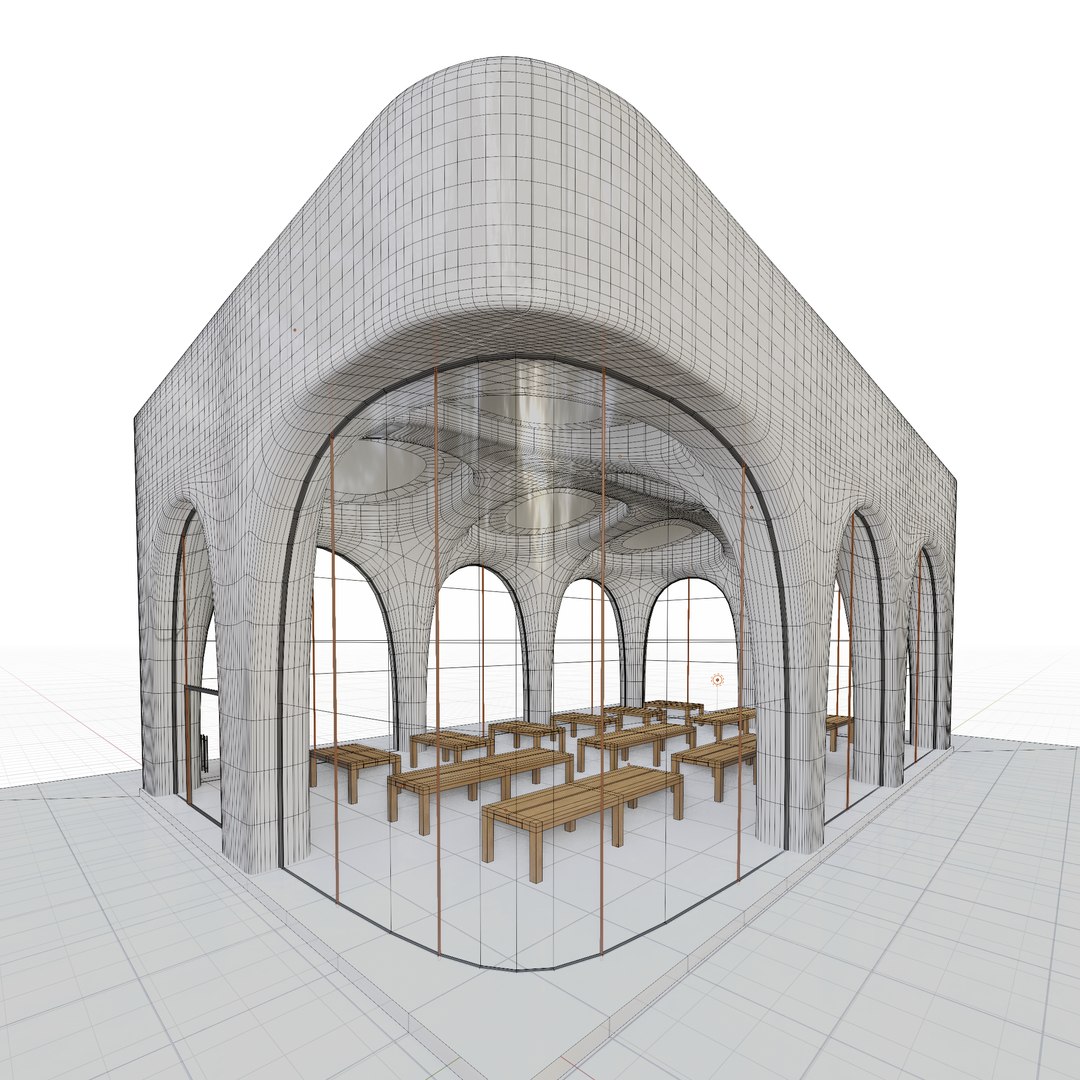 3D Modern Stylish Transparent Store Building - TurboSquid 1818851