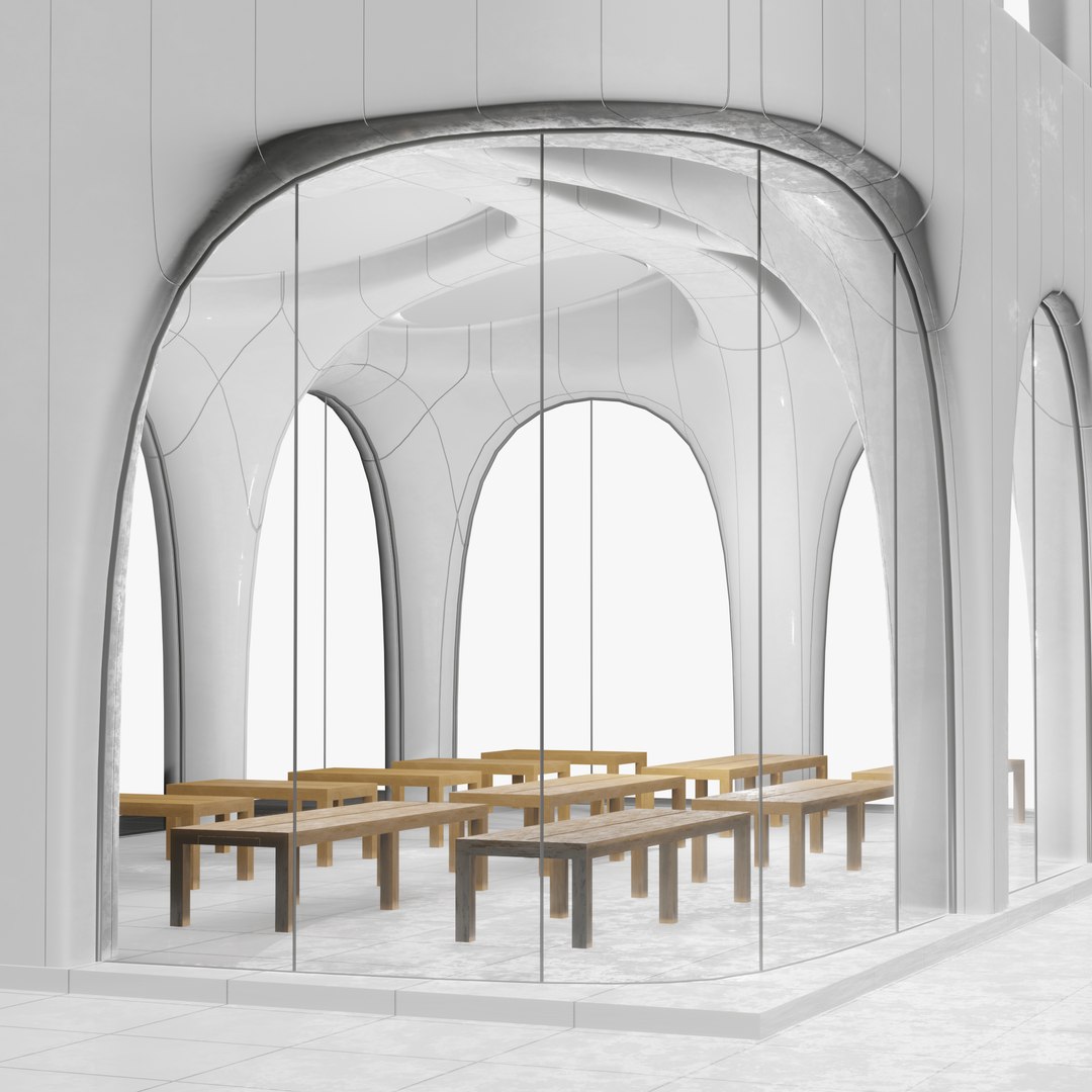 3D Modern Stylish Transparent Store Building - TurboSquid 1818851