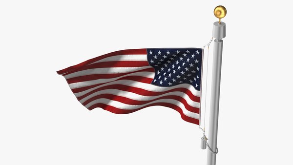 modelo 3d Bandera americana ondeando animada - TurboSquid 1980755