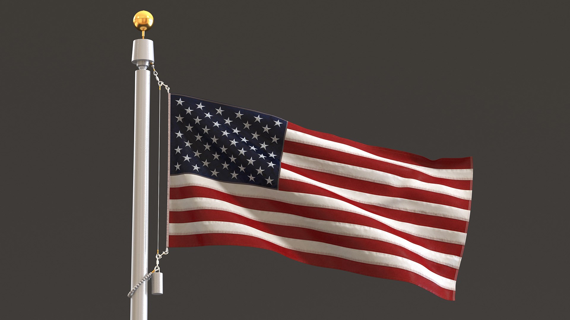 3D American Flag Waving Animated Model - TurboSquid 1980755