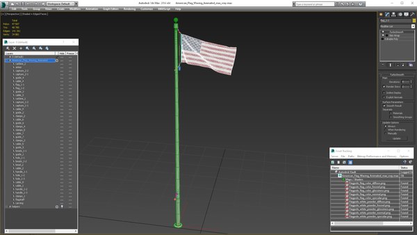 modelo 3d Bandera americana ondeando animada - TurboSquid 1980755