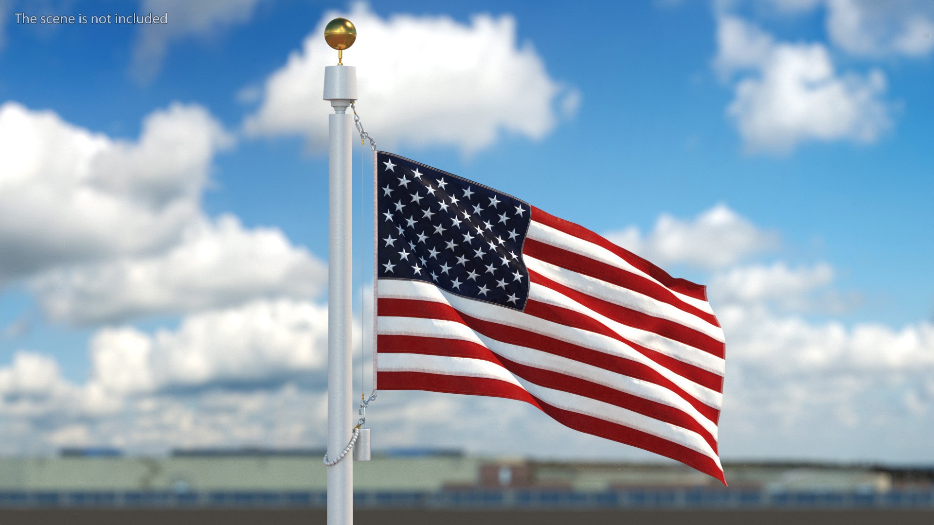 3D American Flag Waving Animated Model - TurboSquid 1980755