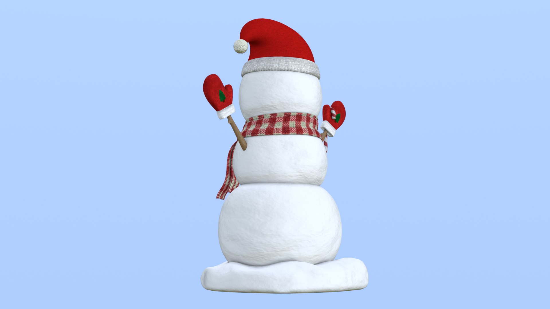 3D Happy Snowman Model - TurboSquid 1831084
