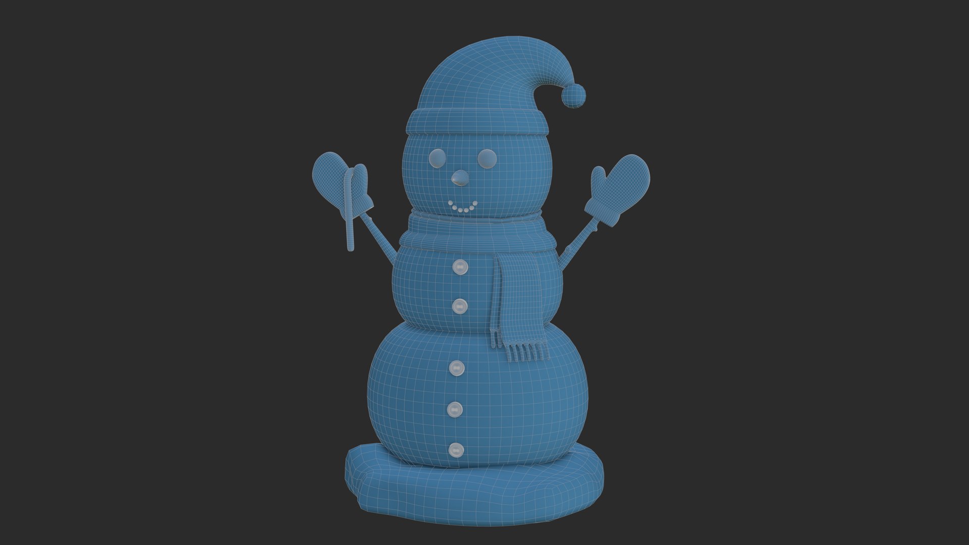 3D Happy Snowman Model - TurboSquid 1831084